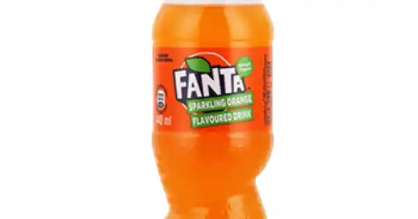Fanta Sparkling Orange Flavoured Soft Drink Bottle 440ml