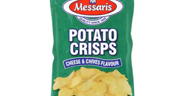 Messaris Cheese & Chives Flavoured Potato Crisps 125g