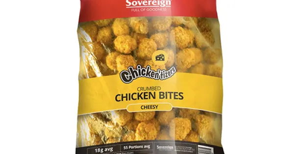 Sovereign Chicken'tizer Crumbed Chicken Cheesy Bites 1kg