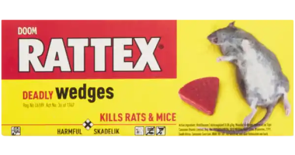 Doom Rattex Deadly Pellets Rat Poison Wedges 75g