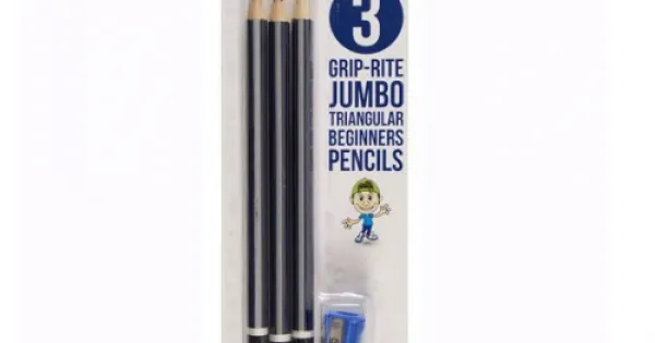Marlin Grip-rite Jumbo Triangular Biginner Pencils 3s