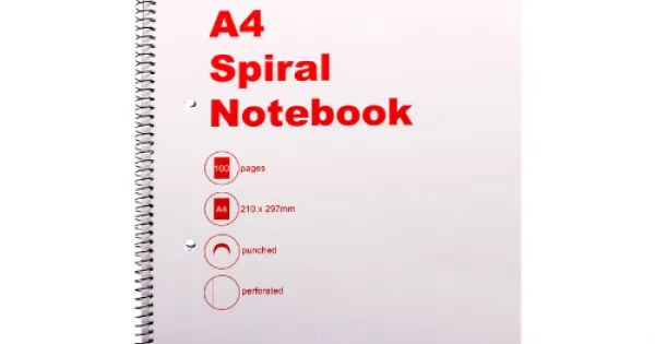 Marlin A4 Spiral Note Book 100 Pages