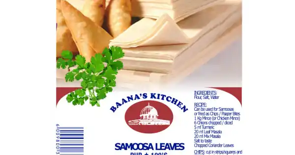 Baana's Kitchen Samoosa Leaves Pur 100's