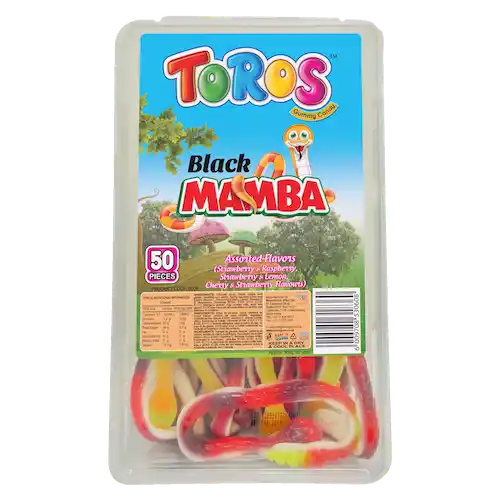 Toros Tub Black Mamba Sour Strawberry & Orange 55's