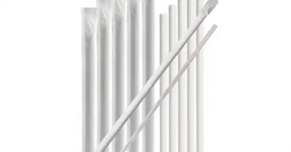 Rainbow Wrapped Plastic Straws 150's