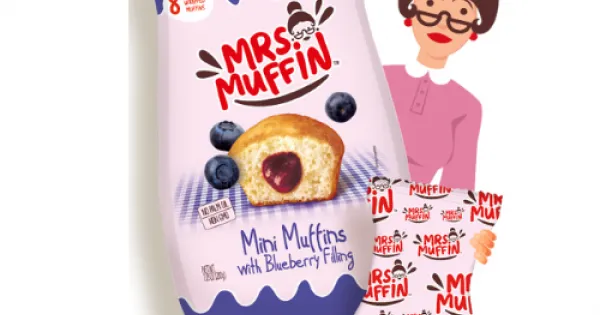 Mrs Muffin - Mini Muffins with Blueberry Jam Filling 200g